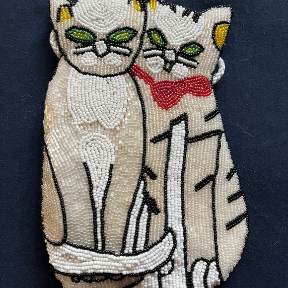 Lee Sands | Bags | Lee Sands Beaded Cat Purse | Poshmark